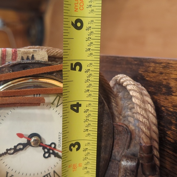 Rainbow | Wall Decor | Western Saddle With Rope Clock | Poshmark